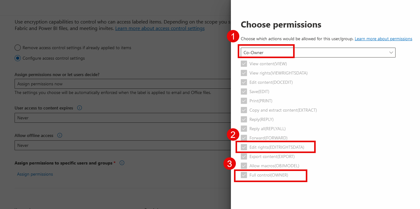 Purview Sensitivity label with Role CoOwner can't remove protection for ...