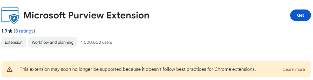 Microsoft Purview Extension - Extension no longer supported Google Chrome - Microsoft Q&A