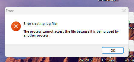 Error creating log file: please help - Microsoft Q&A