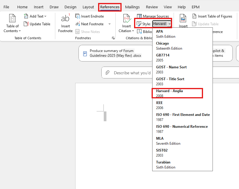 Missing Harvard Referencing - Microsoft Q&A