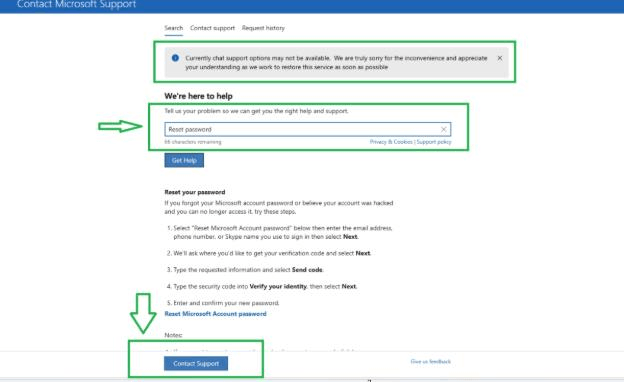 Unable to Reset my Password - Microsoft Q&A