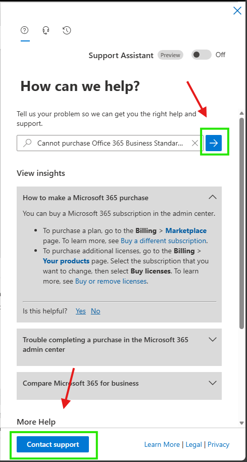 Trying to purchase Office 365 Business Standard - Microsoft Q&A