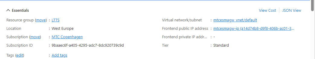 Application gateway issue, we are missing our public ip address ...
