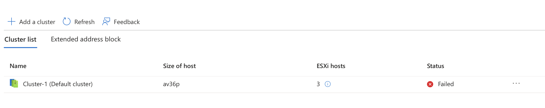 Unable to scale up/down a cluster as it is in Failed state - Microsoft Q&A