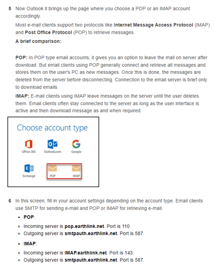 how do I add an earthlink email acct to the new outlook - Microsoft Q&A