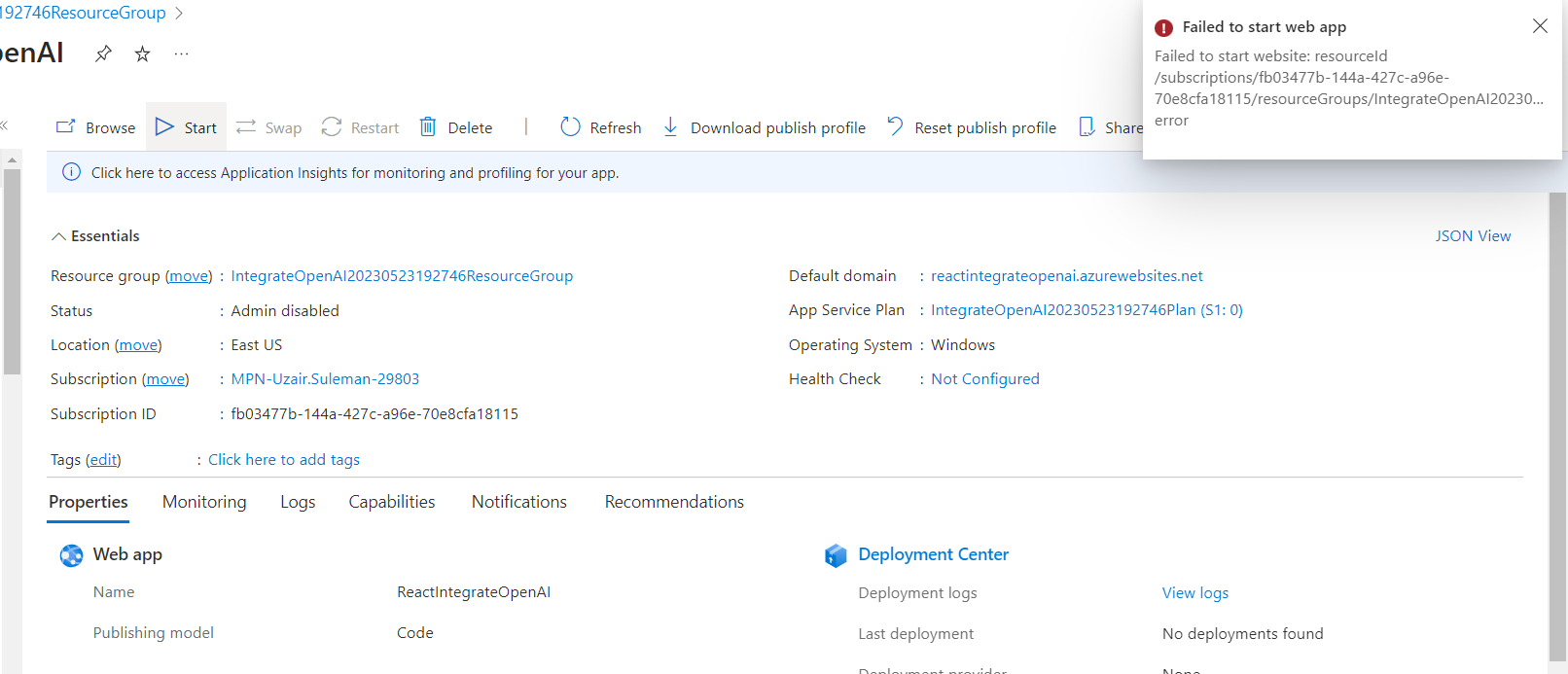 Azure Service Admin Disabled - Microsoft Q&A