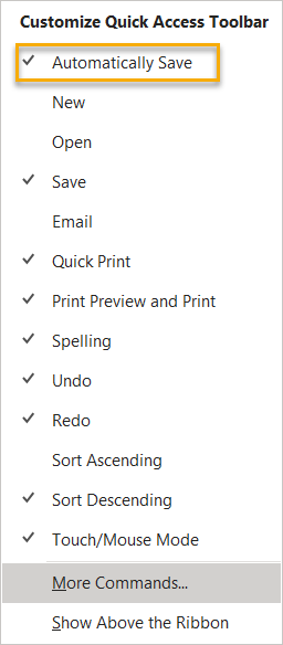 Auto save icon not shown - Microsoft Q&A