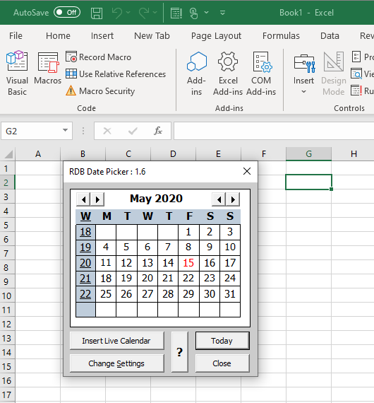 Adding a date picker in Excel 365 32 bit - Microsoft Q&A