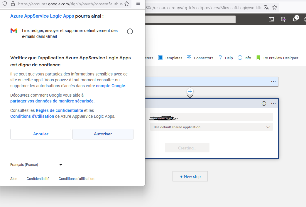 Unable to login into gmail trigger while creating a logicapp, I tried ... Unable to login into gmail trigger while creating a logicapp, I tried ...