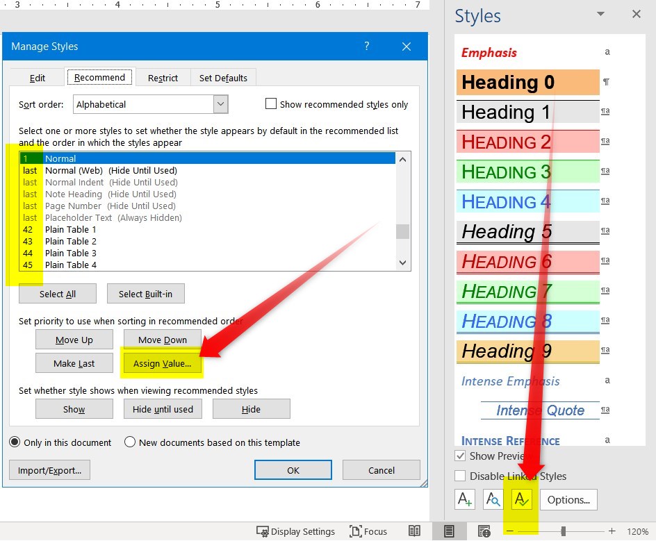 Word styles pane in Windows 10 Enterprise - Microsoft Q&A