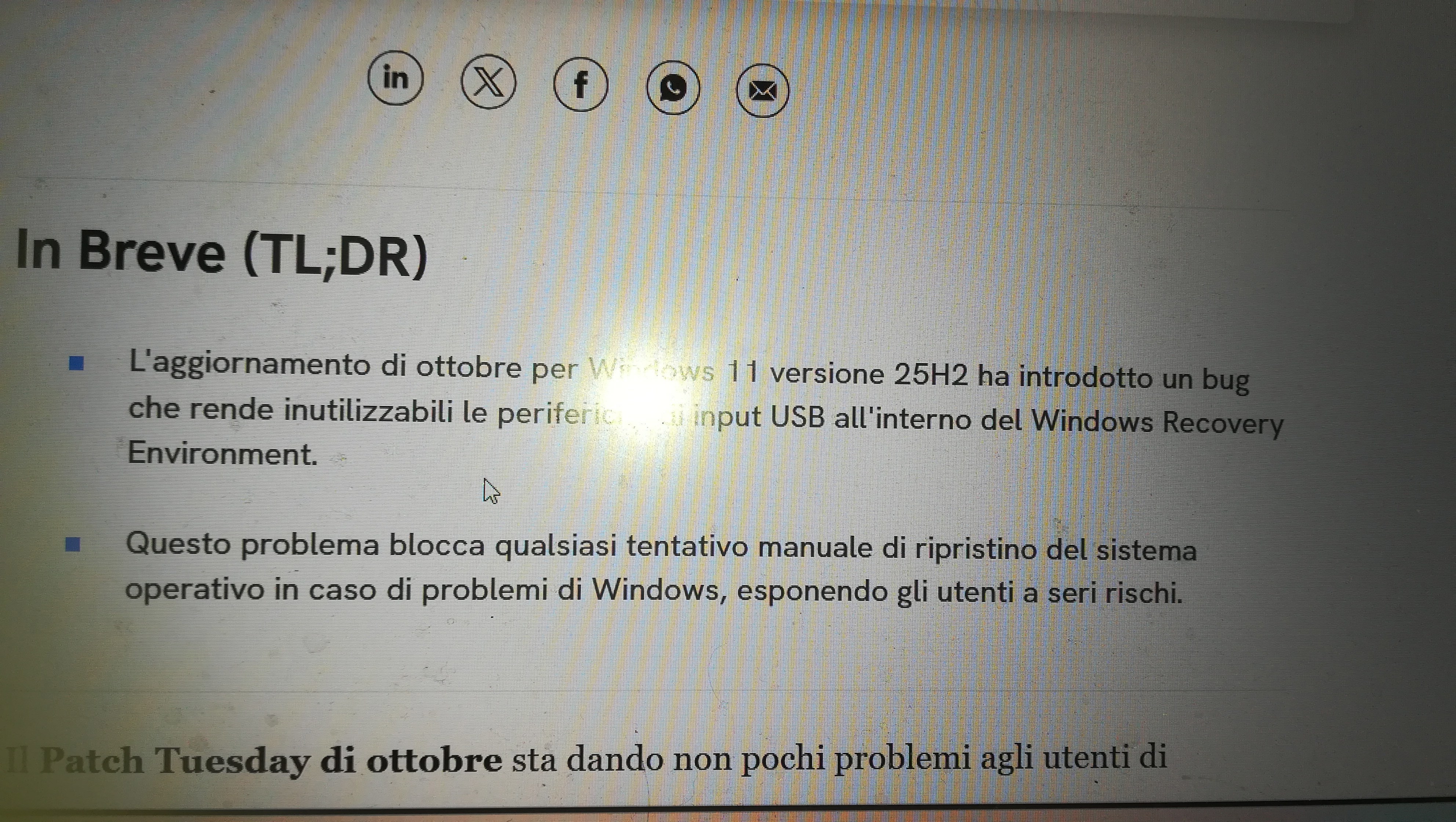 Windows 11 version 25H2 ha dei problemi? Se sì come faccio a risolverli? - Microsoft Q&A