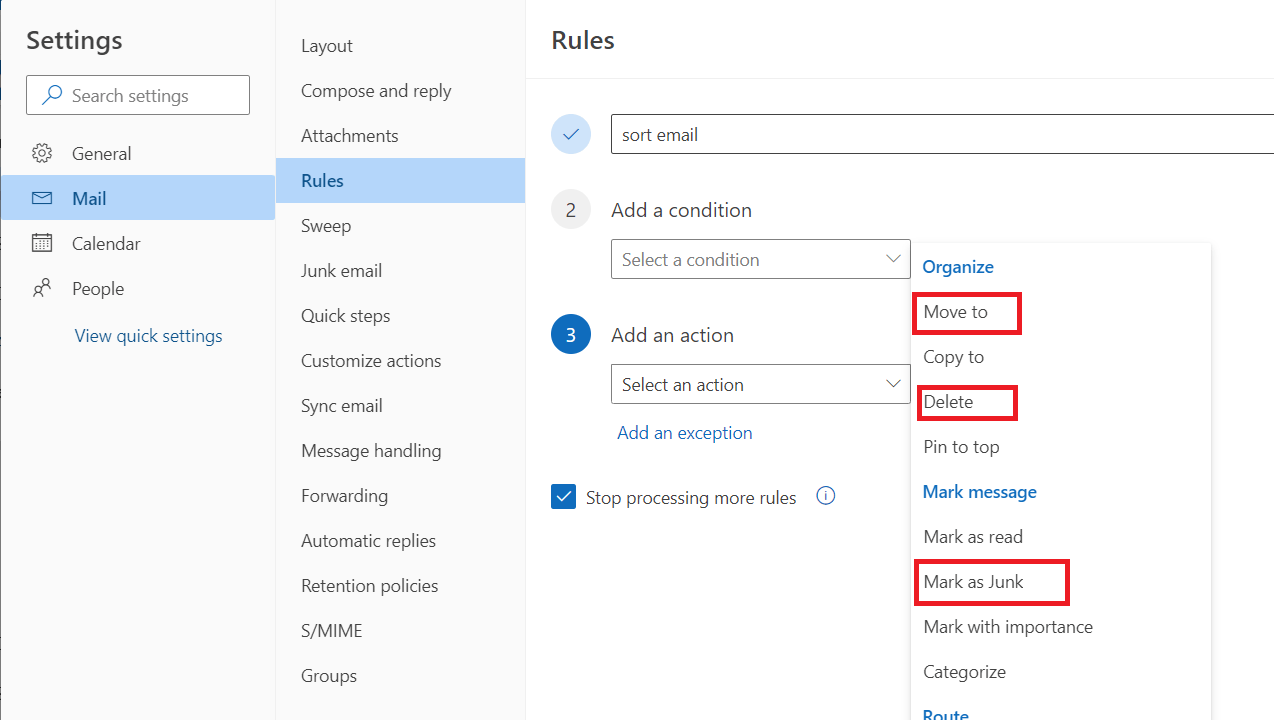 How to set automatic mail sorting in outlook ipad? - Microsoft Q&A