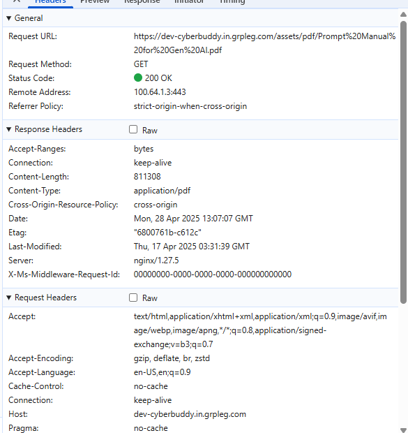 A ReactJS app is facing issues to open PDF in iframe in MS Teams ...
