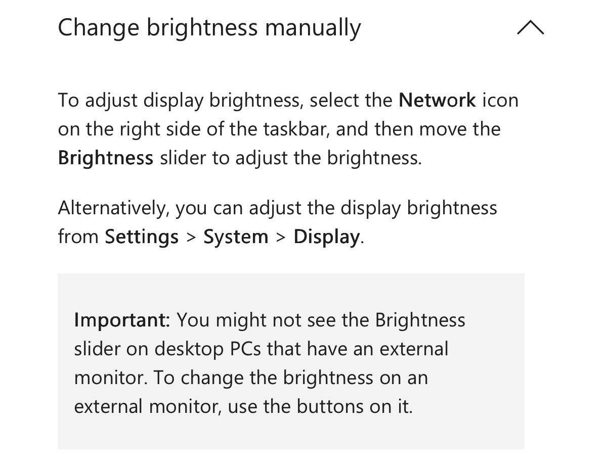 Can't adjust brightness on new PC - Microsoft Q&A