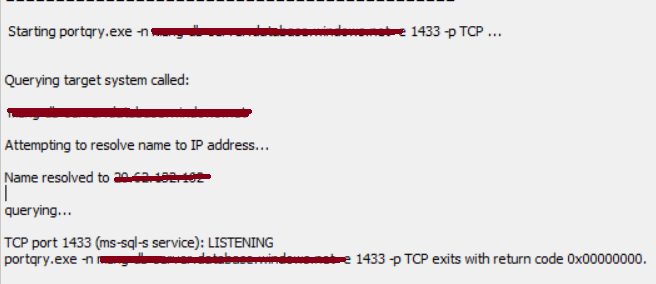 Unable to connect to Azure SQL Server from local machine - Microsoft Q&A