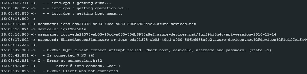 Not able to connect ESP 8266 to Azure. Not able to authenticate. Please help! - Microsoft Q&A
