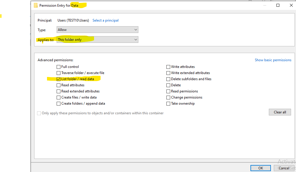 Only allow access to one folder and it's subfolders on a Network Drive ...