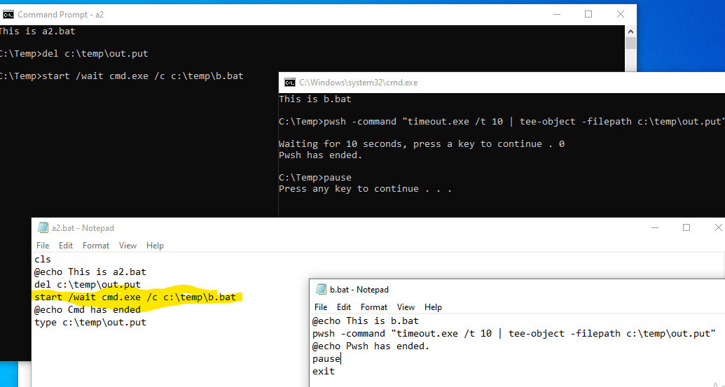 Type Exit command then not return prompt. - Microsoft Q&A