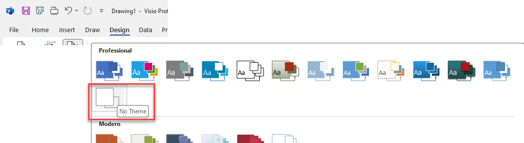 Visio Shape Styles inactive (Variant Styles and Theme Styles). Any ...