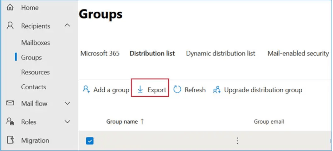 Exporting a Group of Distribution Lists - Microsoft Q&A