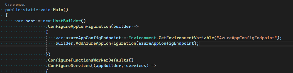 App Configuration Connectionstring Null 7 Function App Microsoft Qanda