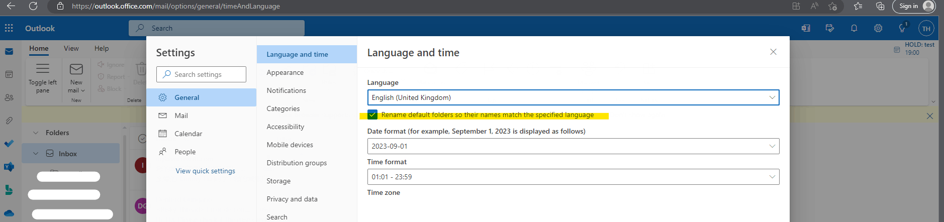 OWA display language not updating - Microsoft Q&A