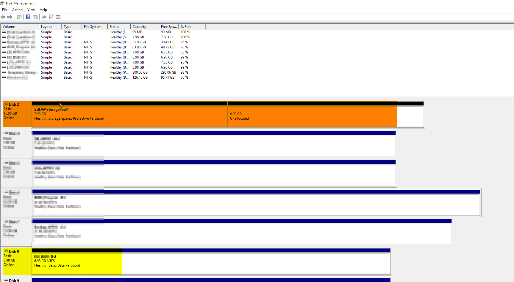 "SQL Server 2022 on Windows Server 2022" Storage configuration is grayed out / can't expand the ...