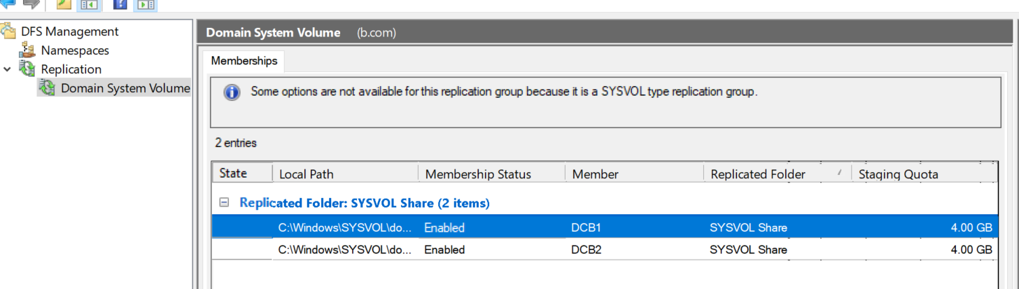 删除DC上失败的sysvol共享目录 - Microsoft Q&A