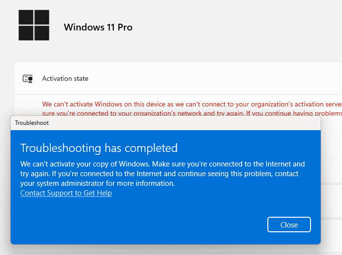 Windows ne peut pas être activé malgré une connexion Internet ...