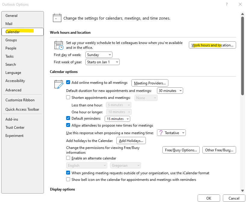 How do I adjust the daily view to only see from 6:00am to 6:00pm ...