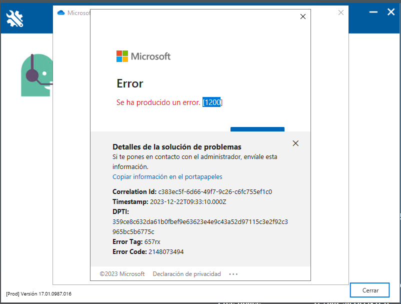 Error logging in to OneDrive and Office365 Business Account - Microsoft Q&A