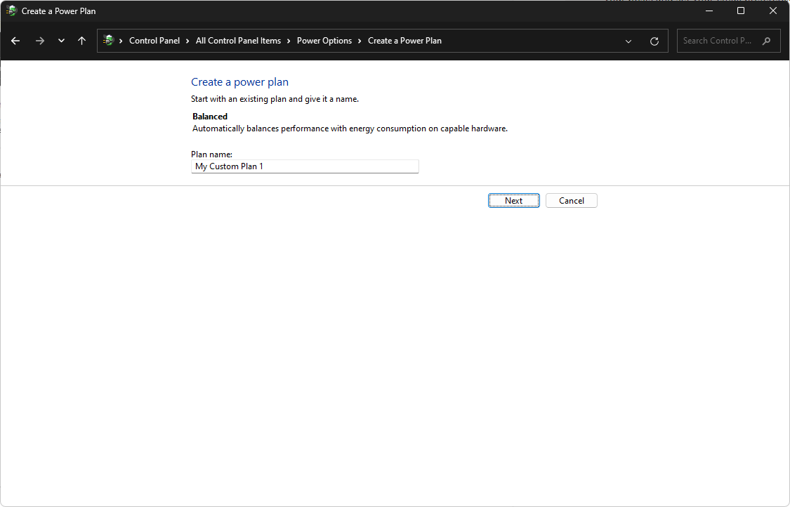 Power plans other than Balanced is entirely removed from my system, And ...