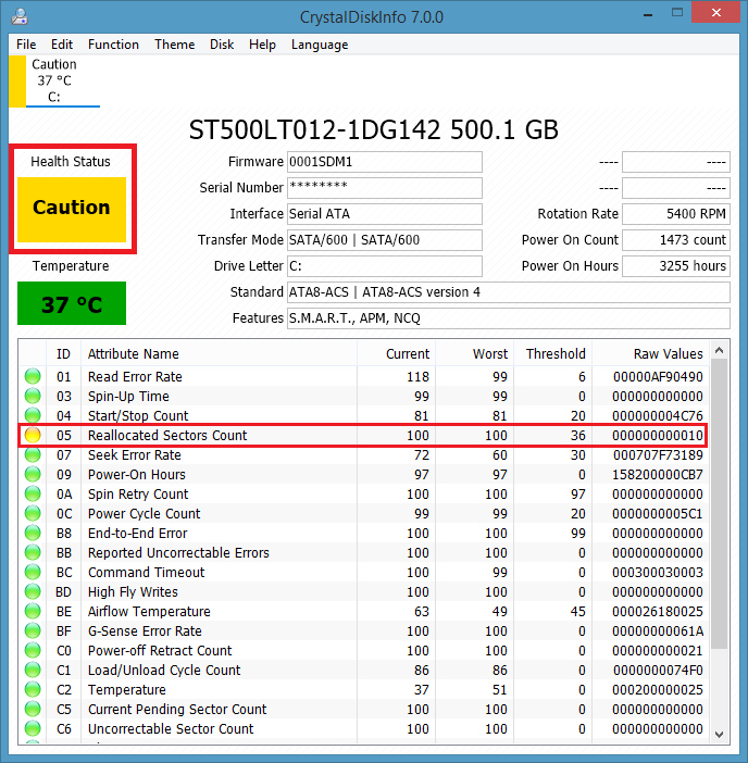 Important: Reallocated Sectors Count Errors! - Microsoft Q&A