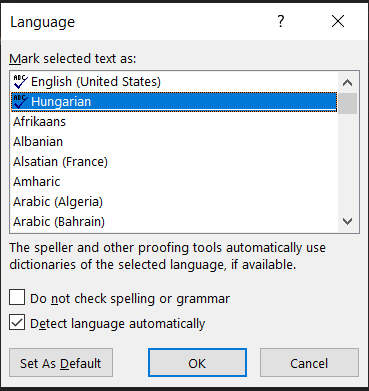 "Detect language automatically" doesn't work at all. - Microsoft Q&A