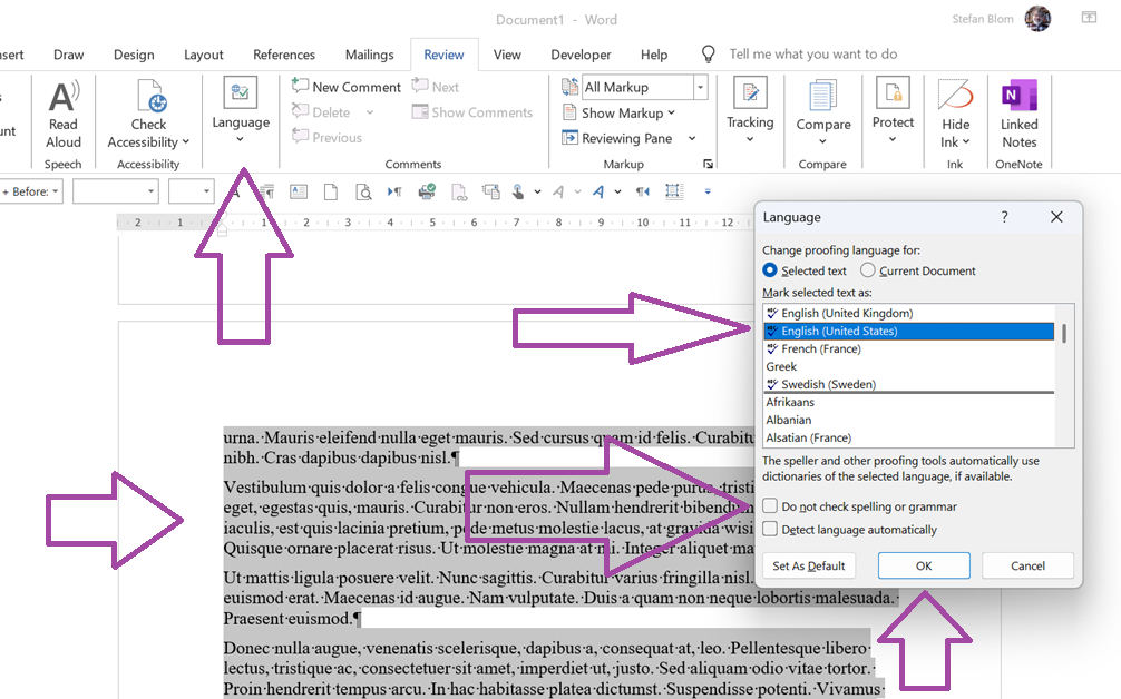 why is word not recognizing the correct spelling of the months i typed ...