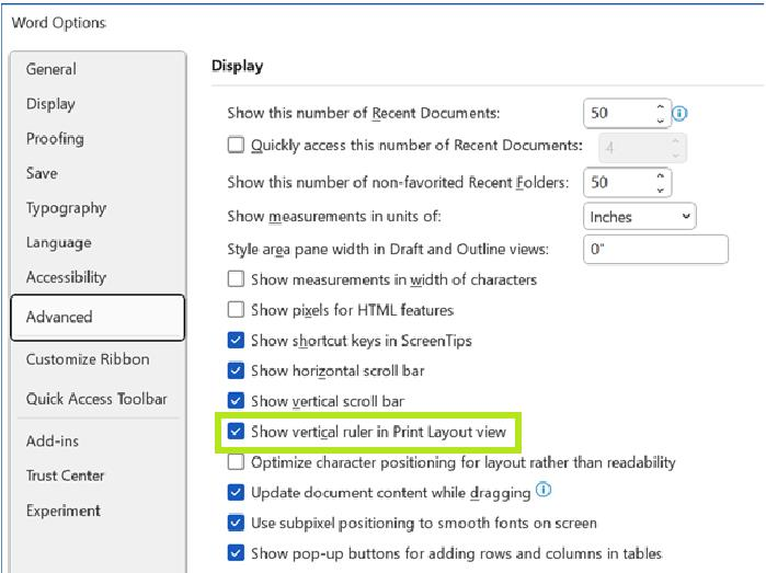 How can I move pictures or tables vertically using the ruler in Word ...