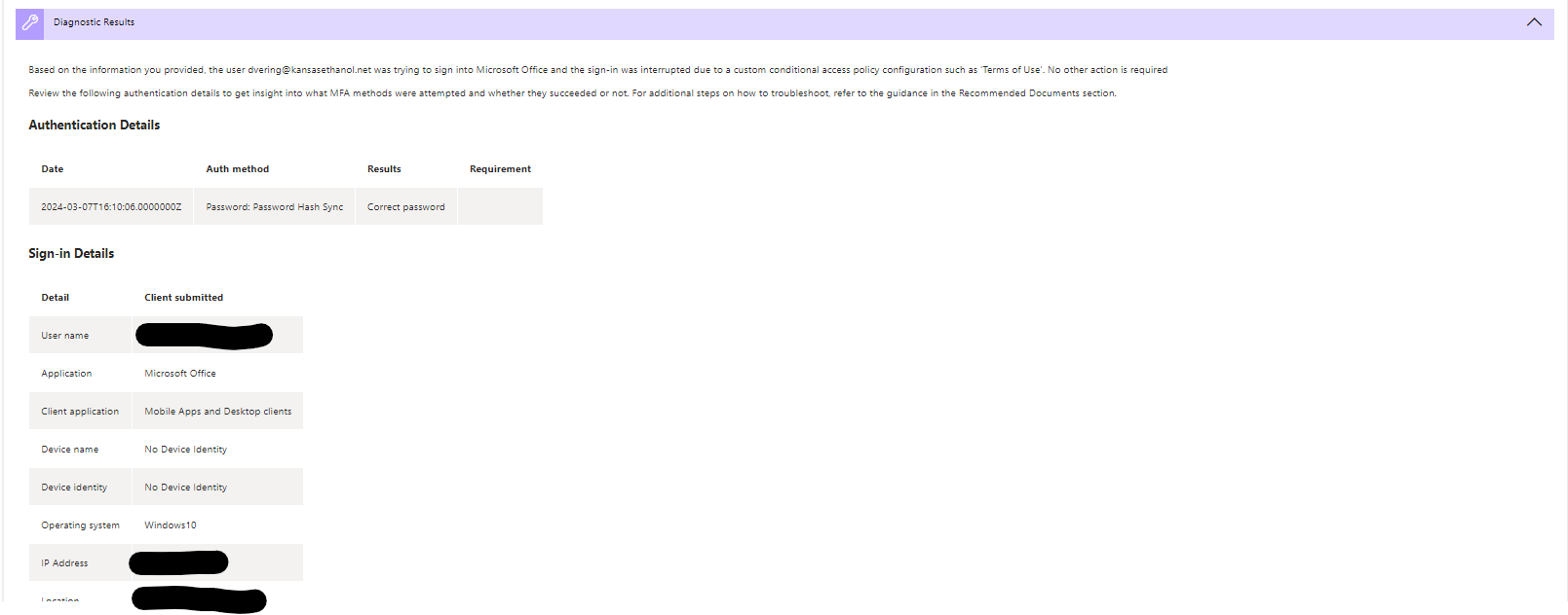 Receiving "AADSTS50158: External security challenge not satisfied. User will be redirected to ...