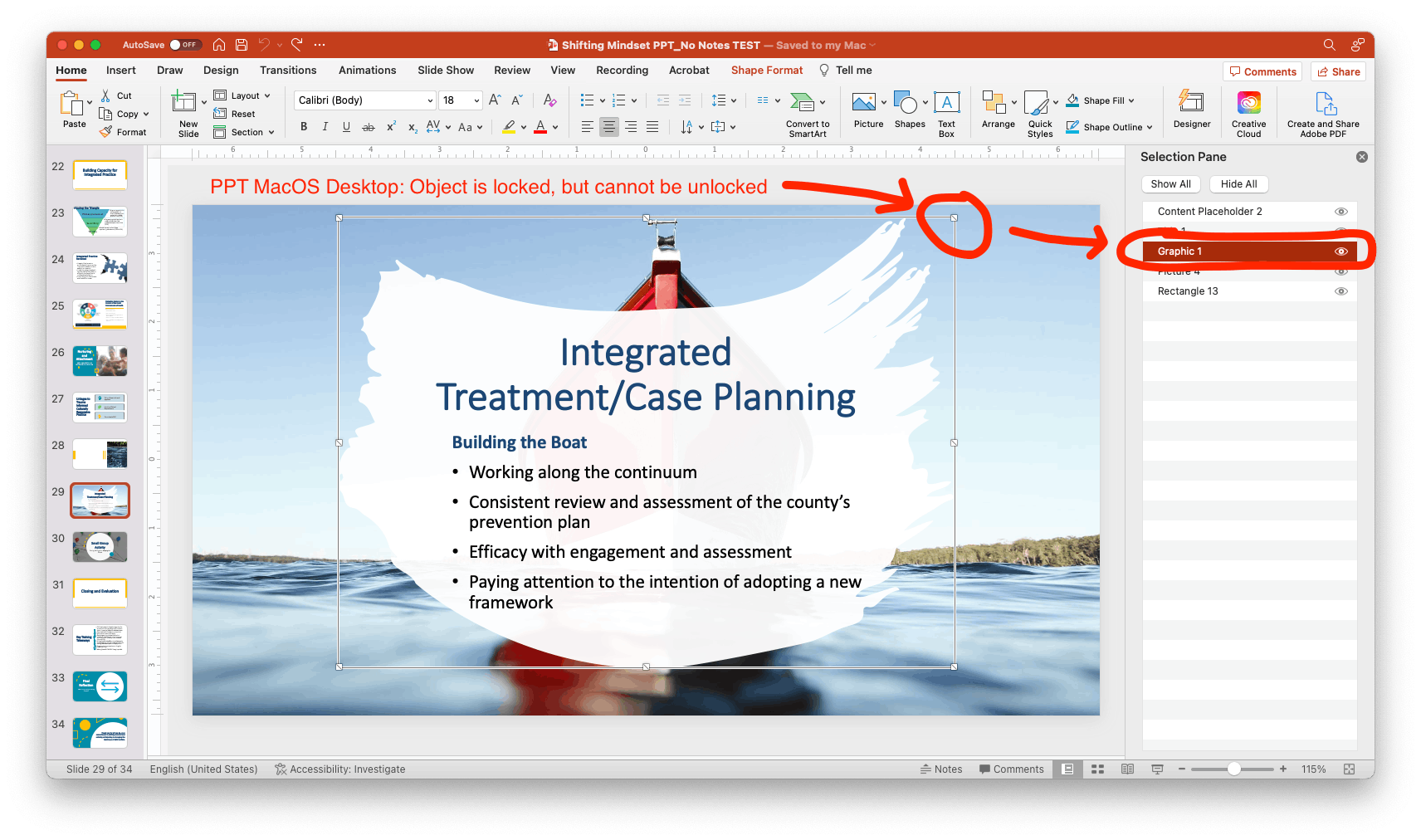 Why can't items locked on Windows PPT be unlocked on MacOS PPT or Mac Online PPT? - Microsoft Q&A