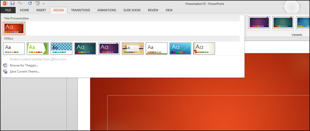 Temas de Powerpoint 2013 - Microsoft Q&A