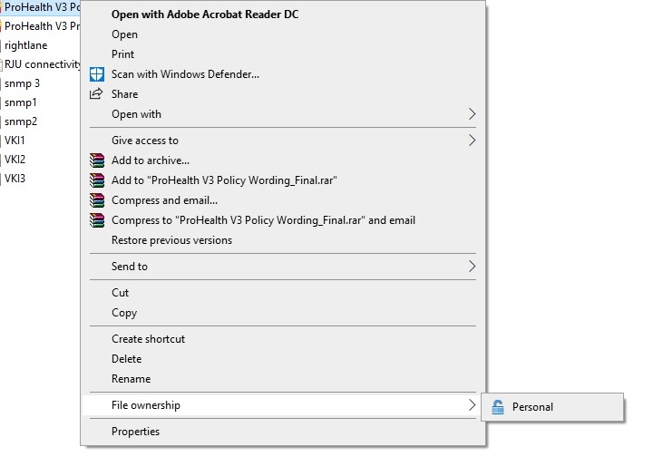 Setup/Removal of File Ownership in Windows 10 - Microsoft Q&A