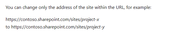 change sharepoint site name - Microsoft Q&A