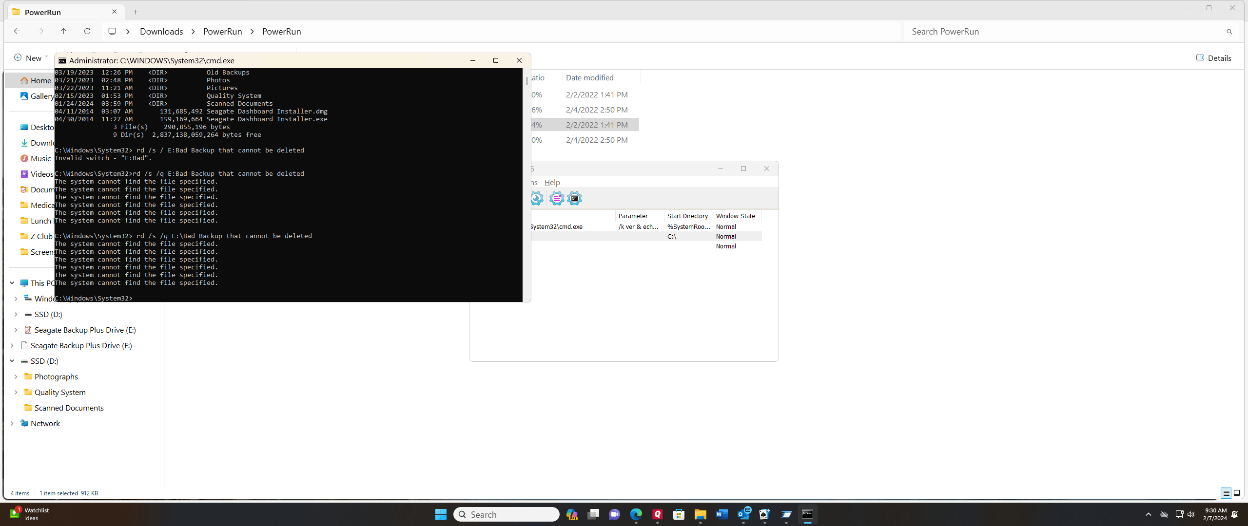 Trying to delete a folder on an external hard drive. I get message: You ...