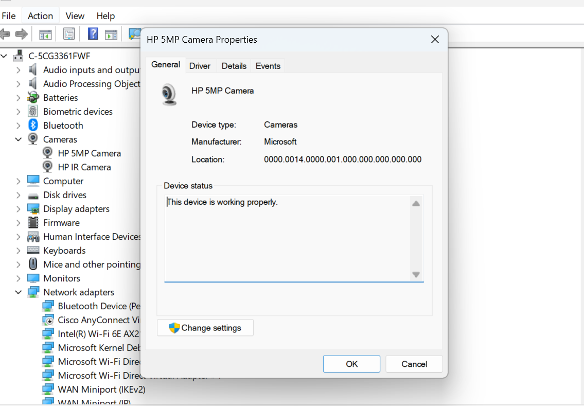 the camera is not working, despite resetting and restarting. during ...
