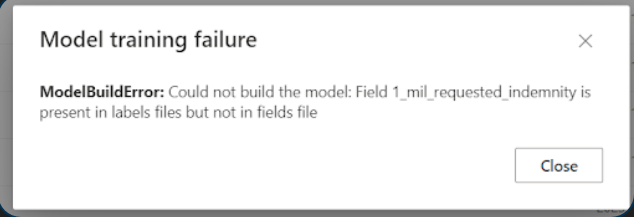 Template training failed due to label present, but not in fields file - Microsoft Q&A