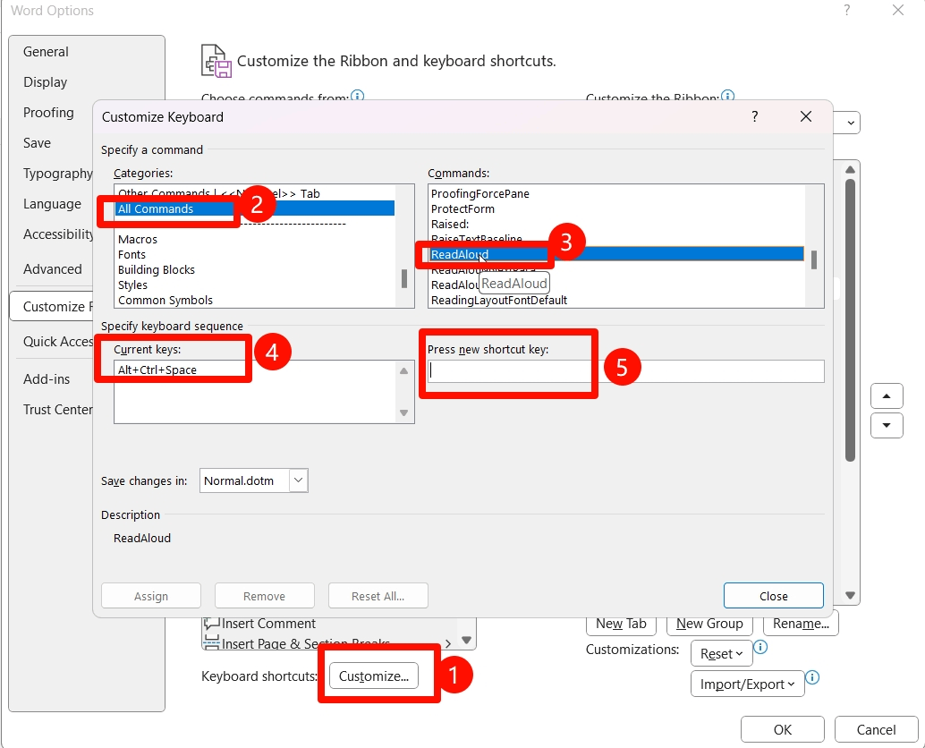 restart numbering from 1 and Read Aloud had a shortcut conflict in ...