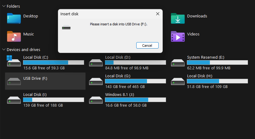 How to add disk to a drive that says "No Media" in Disk Management - Microsoft Q&A
