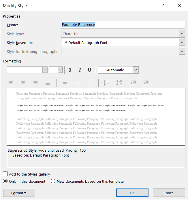 Microsoft Word Template-- How to add footnote style to a template ...
