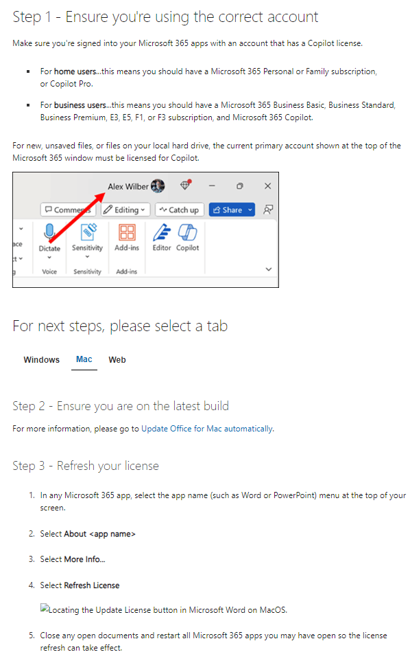 Copilot is not available on my OneNote and Outlook whilst available on ...