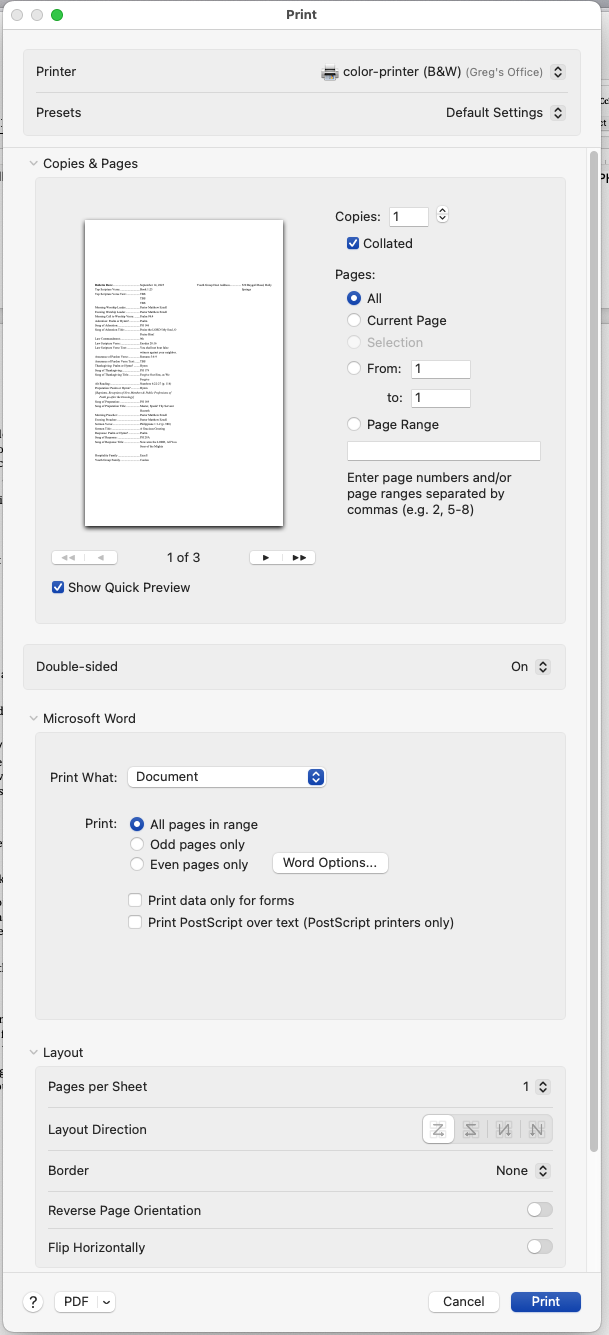 MacOS: Document that looks fine in editor as Landscape 11x17 refuses to ...