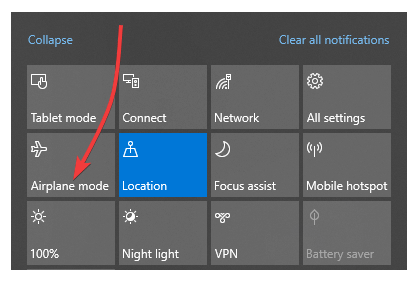 remove airplane mode on windows 10 - Microsoft Q&A